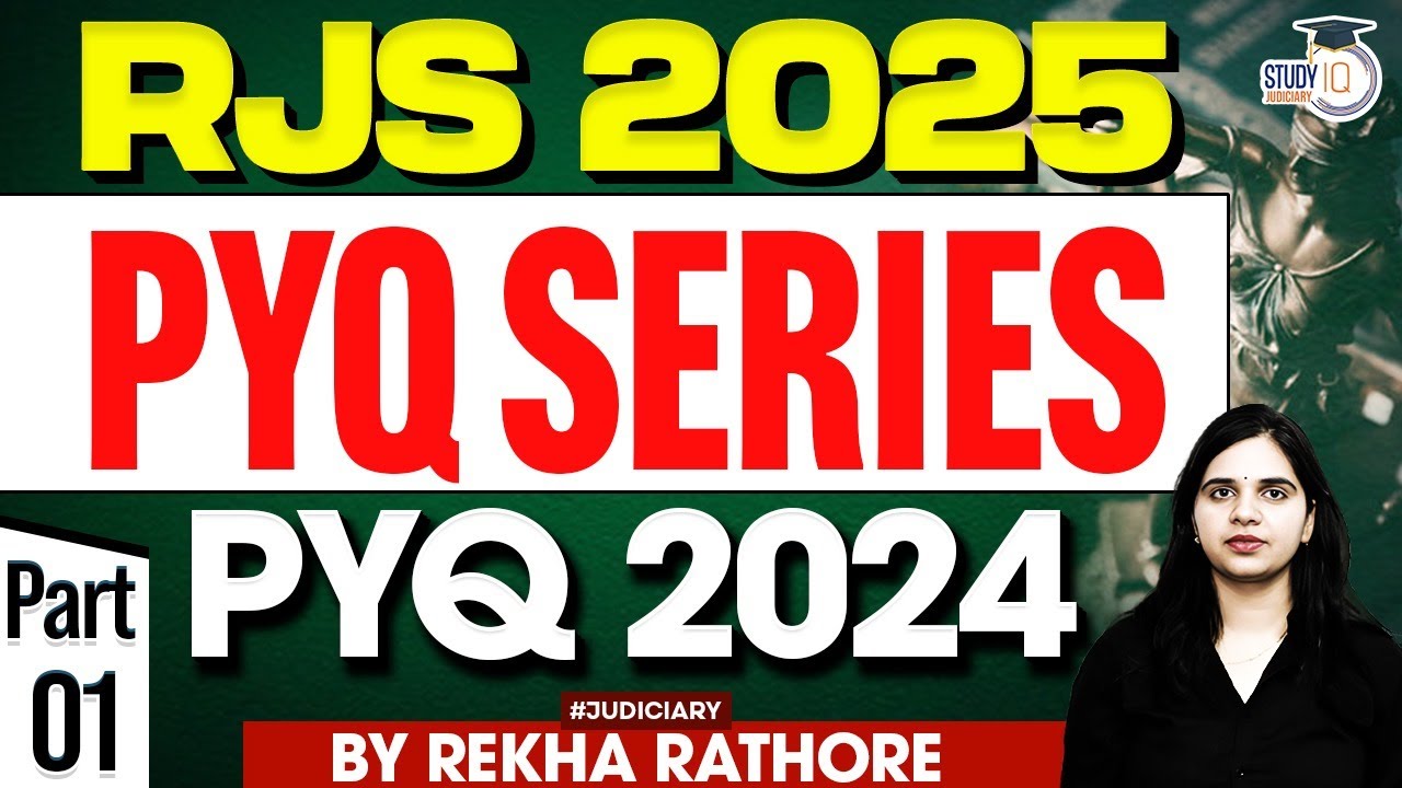 RJS previous year question paper 2024| PYQ| RJS Questions Paper | StudyIQ Judiciary - YouTube