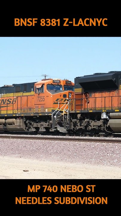 BNSF 8381 EB Z-LACNYC MP 740 NEEDLES SUB NEBO ST 3-20-2024 #bnsf #railway #automobile - YouTube