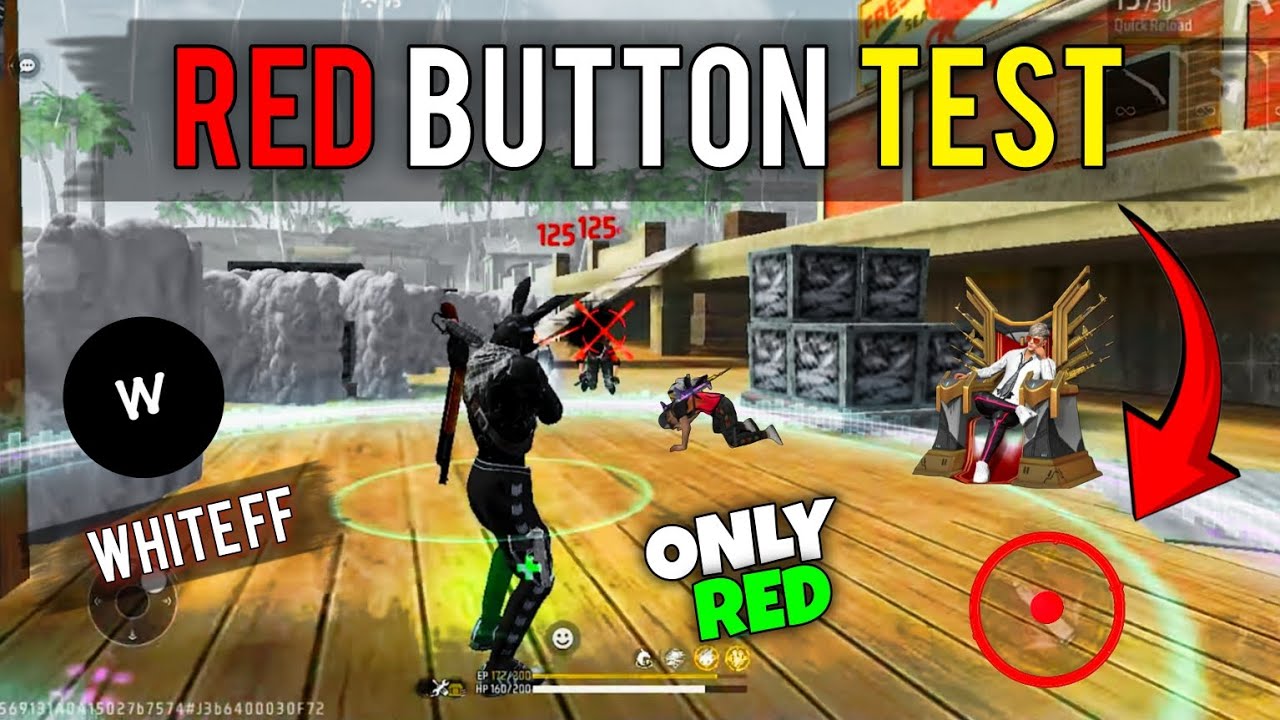 WHITE FF RED BUTTON TEST FREE FIRE | SECRET RED BUTTON TRICK | FREE ...