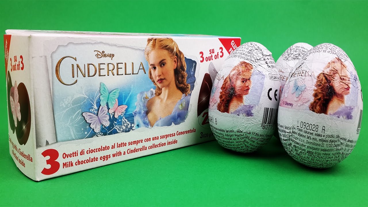 Disney Cinderella Surprise Eggs Unboxing - Disney Princess Cinderella ...