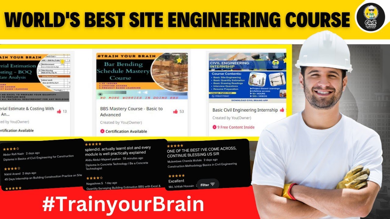 😱 Worlds Best Site Engineer Course😱 lI Basics of #civilengineering II # ...