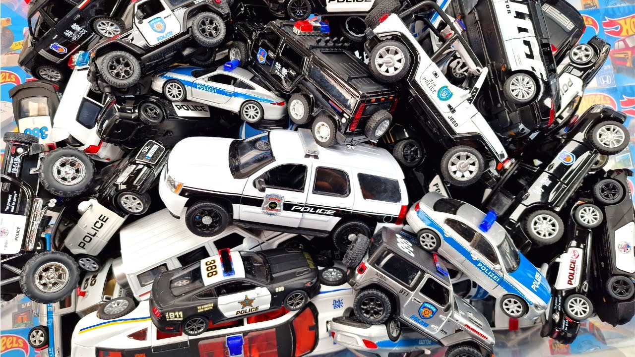 Big Box Full Of Police Cars - Giant Selection Of Police cars * - YouTube
