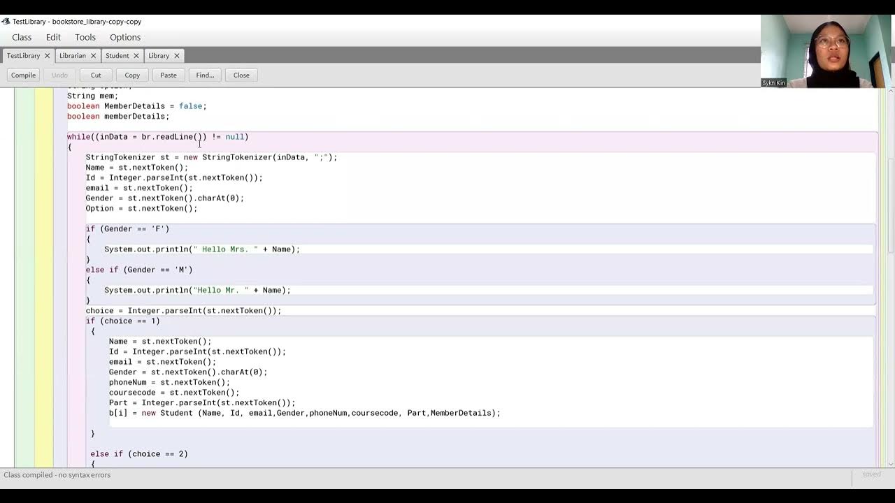 Group Project Part 2 Csc186 Explanation About The Coding Youtube