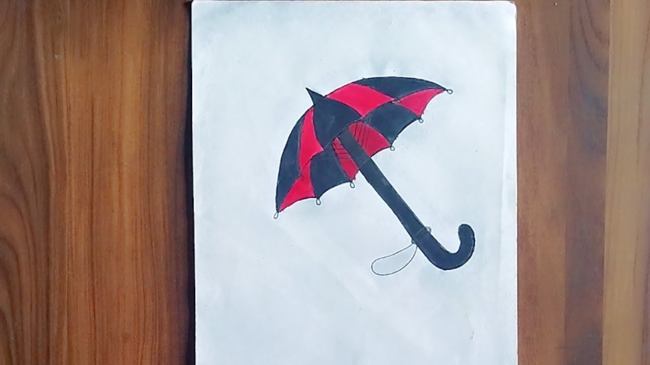 how to draw umbrella step by step chhatri ki art chhata drawing easy ...