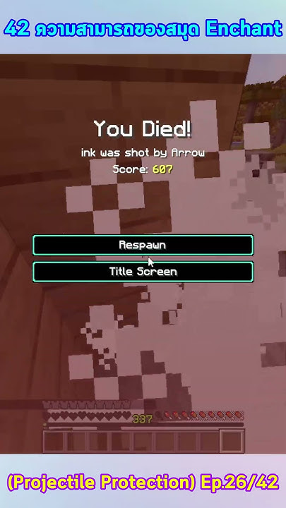 มายคราฟ : 42 ความสามารถของสมุด Enchant (Projectile Protection) Ep.26/42 ...