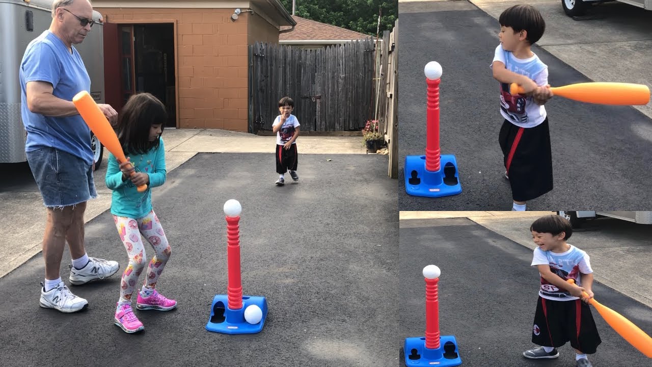 Our First Tee Ball Practice with MaryJoyce & Joshua | Tee Ball for ...