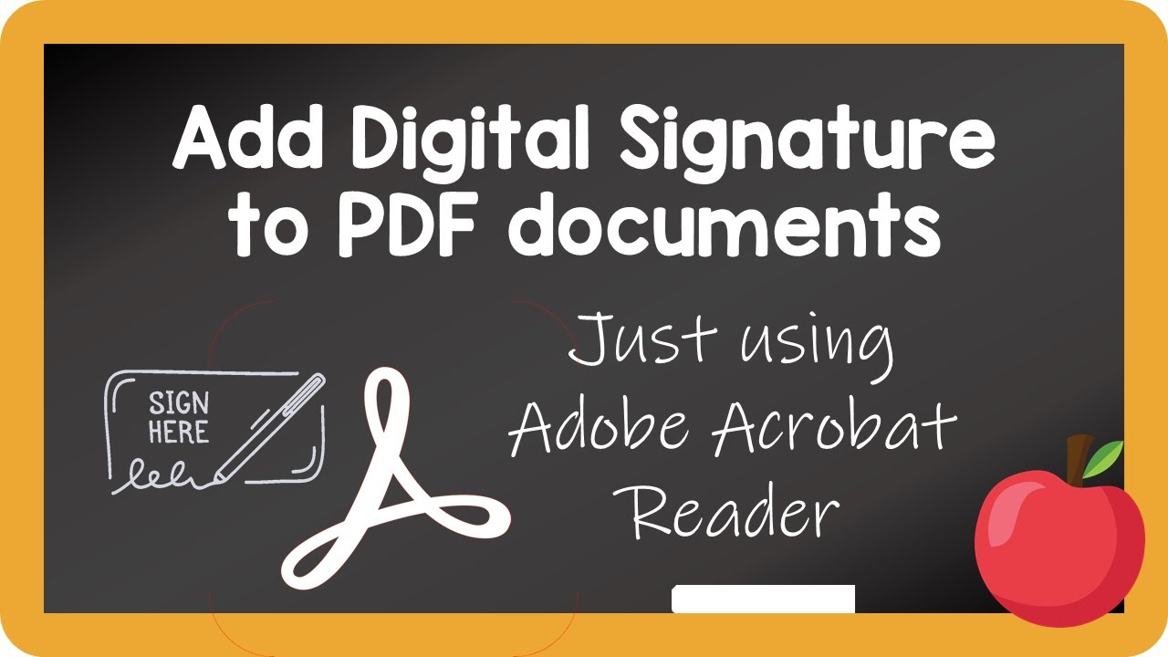 How To Add Digital Signature In A Pdf Document YouTube How To Add Digital Signature In A Pdf Document YouTube