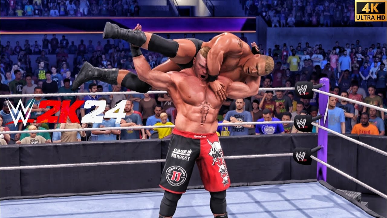 WWE 2k24 Gameplay - 12 Brock Lesnar Vs 05 Brock Lesnar - YouTube