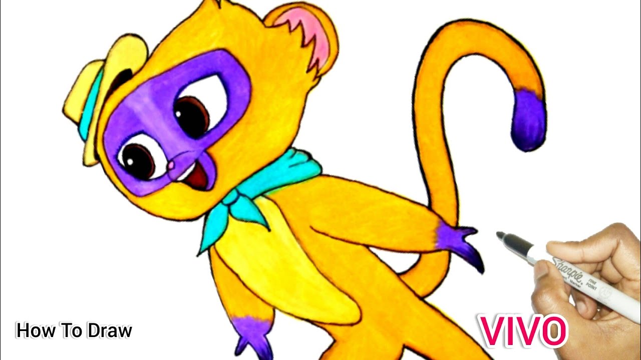 Watch VIVO movie | How to draw VIVO Monkey | Draw Dancing VIVO Monkey ...