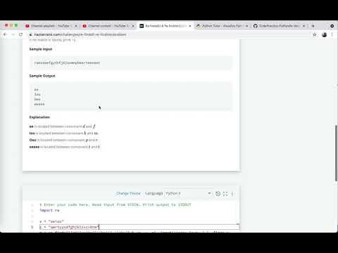 Re findall & Re finditer HackerRank Python - YouTube
