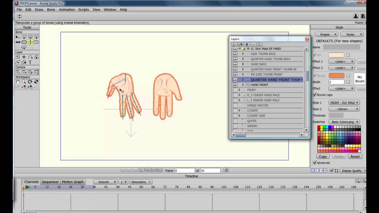 Anime Studio Tutorial- HAND TEST - YouTube