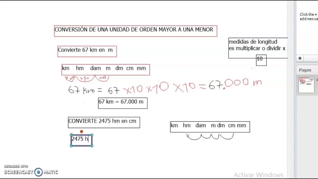 CONVERSIONES ENTRE UNIDADES DE MEDIDA DE LONGITUD - YouTube