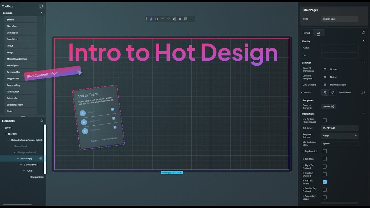 Tour of Hot Design - Uno Platform's Visual XAML Designer - YouTube