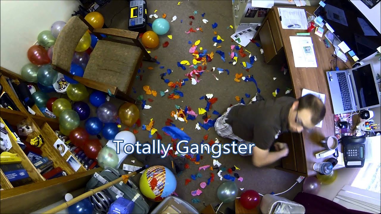 April Fools Balloon Prank Clean-up - YouTube