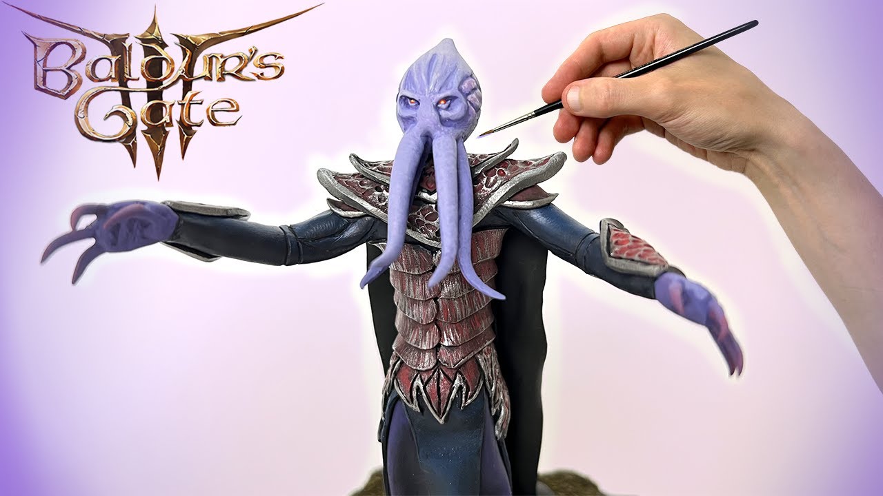 I made a Mind Flayer out of polymer clay - YouTube