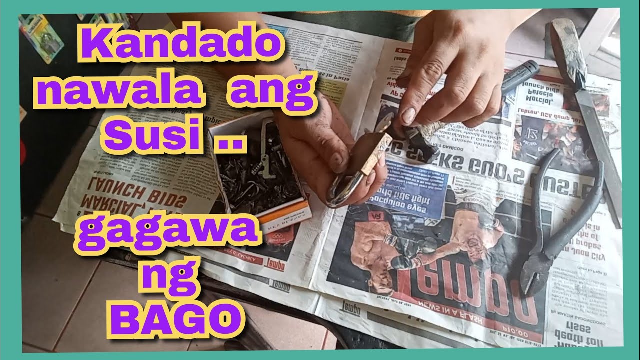 Mano 2x paggawa ng kanal para sa bagong susi ng kandado (tutorial ...
