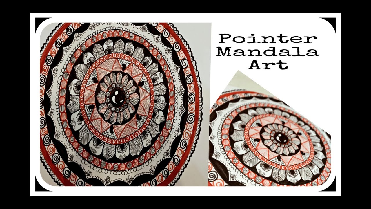 Mandala Art || Pointer Art || Black And Red Mandala Art || Mandala For Beginners || Jenny's ...