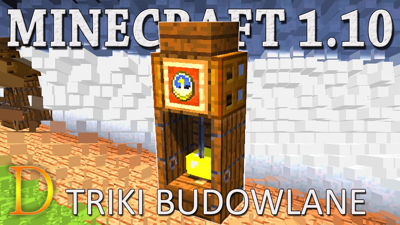MINECRAFT 1.9 - 1.10 TRIKI I TIPSY BUDOWLANE 'ZEGAR Z WAHADŁEM' - YouTube