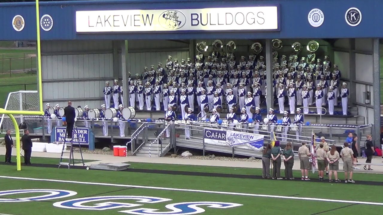 Lakeview Bulldog Marching Band opening Band Night 2019 - YouTube