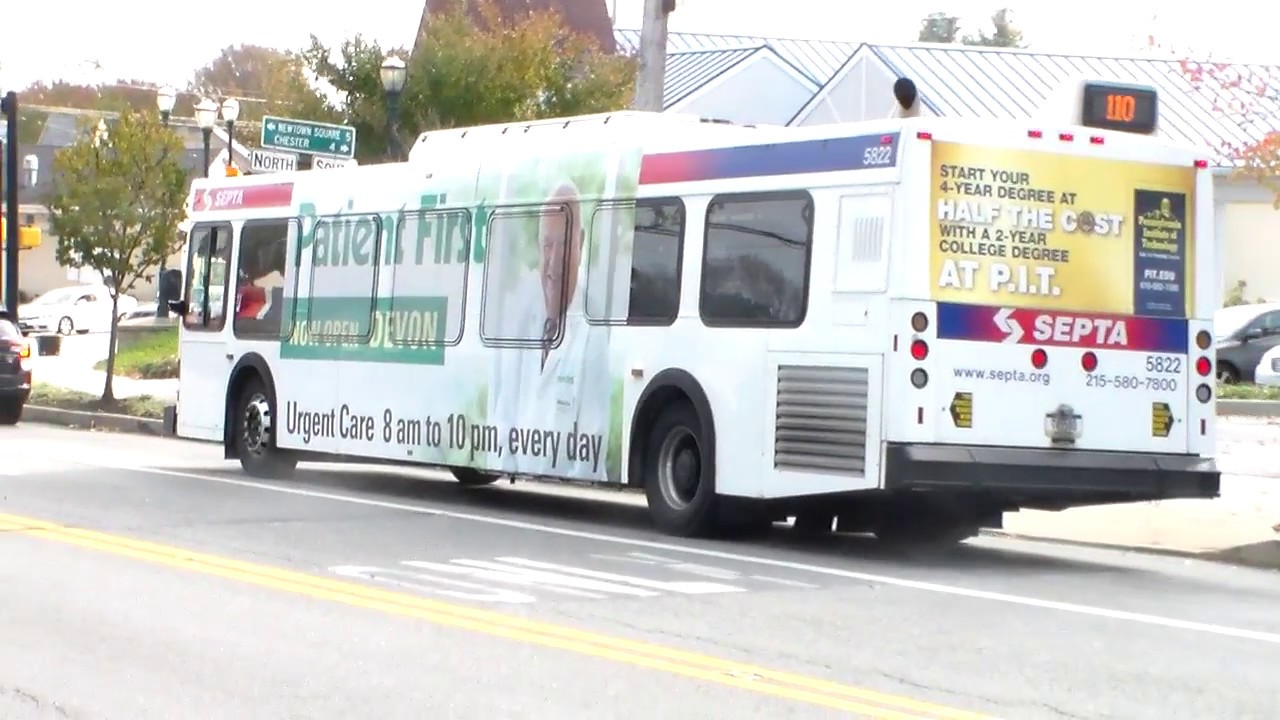 SEPTA BUS: NEW FLYER D40LF 5822 ON ROUTE: 110 PT2 - YouTube