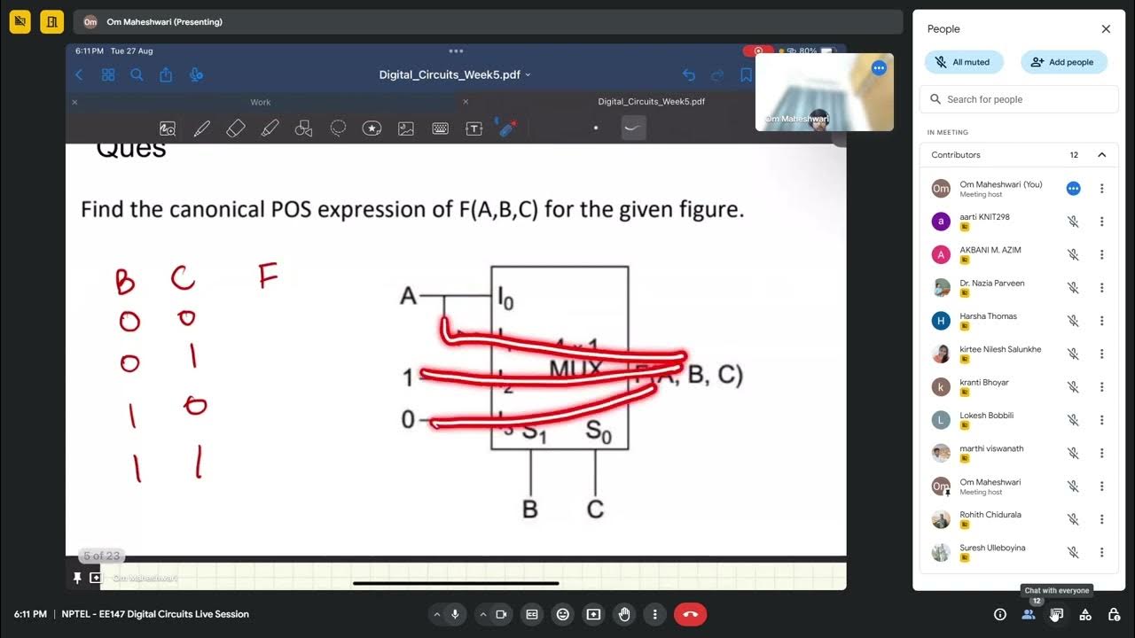 Week-5 Live Session NPTEL Digital Circuits - YouTube