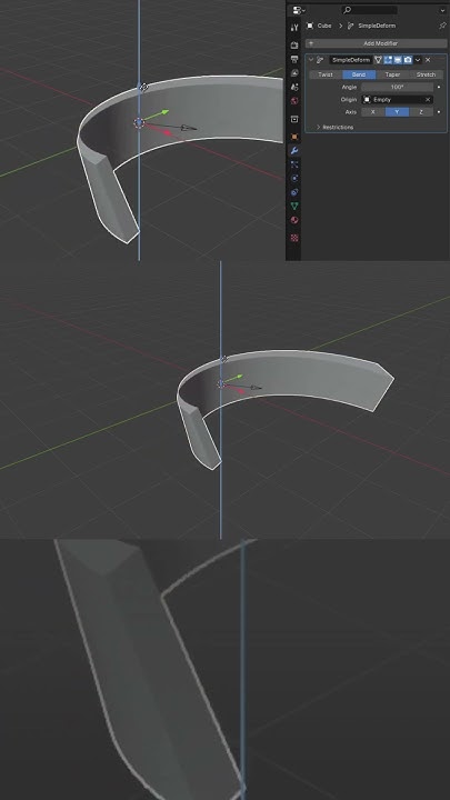 Simple Deform (Bend) In Blender | Tutorial #blender #3d #deform #simple #tutorial #tips #art ...