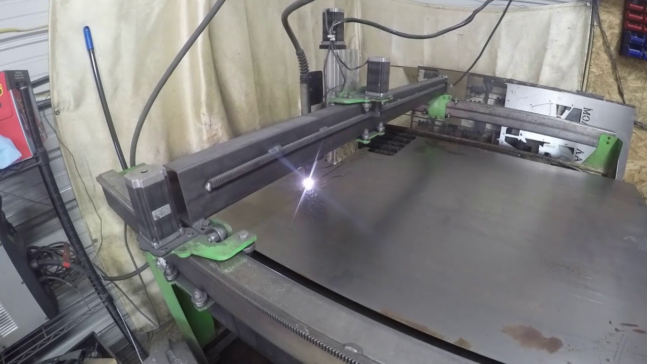 Cutting a tattered Texas flag on my Premier Plasma CNC table - YouTube