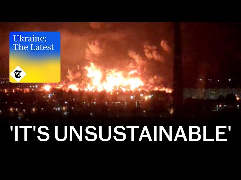 '5 tanks hit' in gigantic blaze at Russia's largest oil terminal in Crimea | Ukraine: The Latest