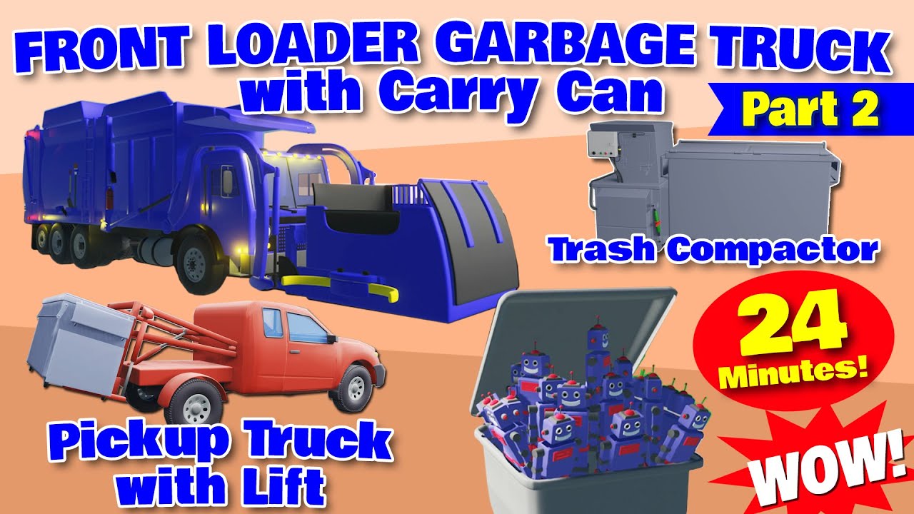 Front Loader Garbage Truck in Our Learning Neighborhood - Part 2 - YouTube
