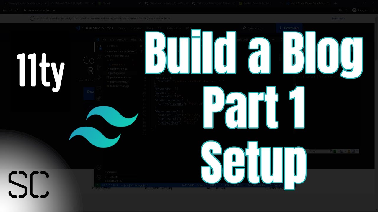Build a Blog with Eleventy and Tailwind CSS - Part 1 - Setup - YouTube