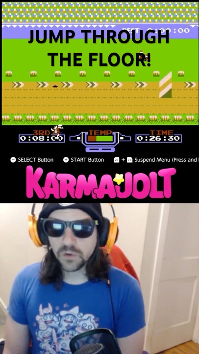 Jump through the top of the screen in Excitebike (NES) - A Wild Glitch ...