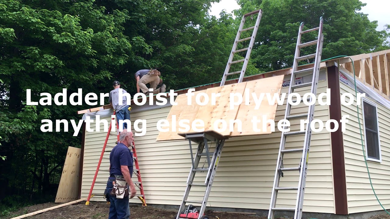 Saltbox Style Garage Construction - YouTube