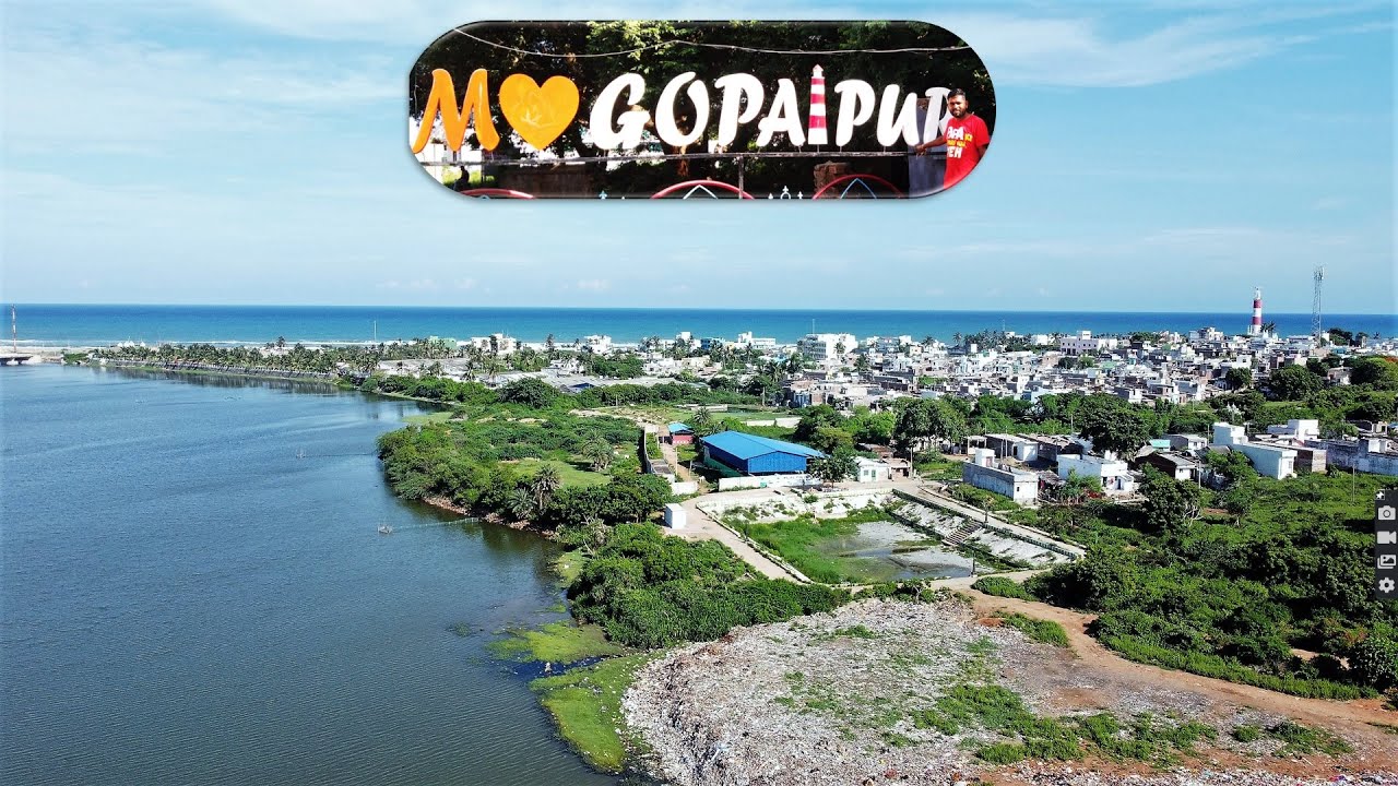 Drone View of Gopalpur Panthanivas|| Wooden Bridge||Gopalpur Sea Beach ...