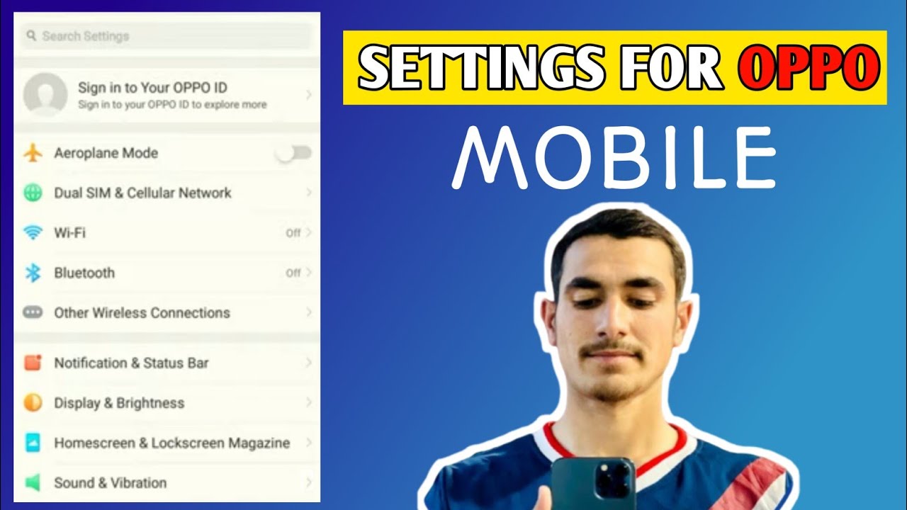 Setting for All OPPO Mobiles | mobile setting - YouTube