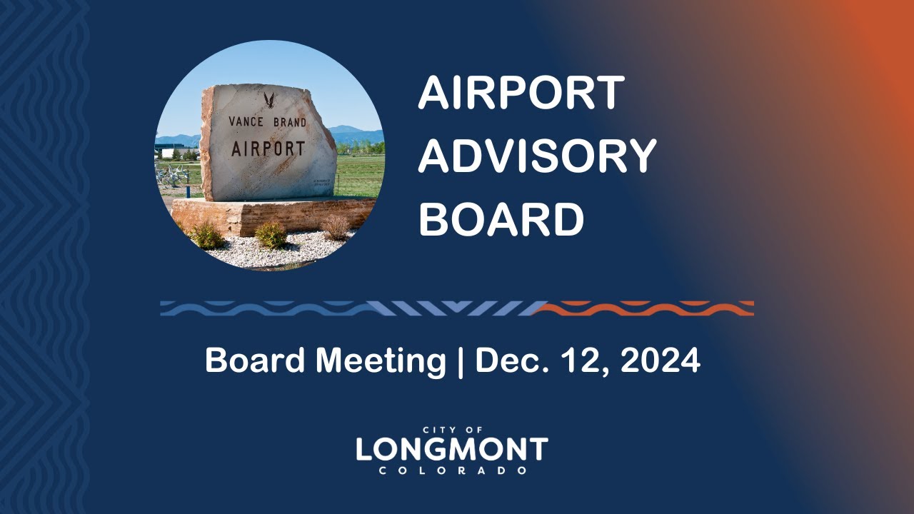 Airport Advisory Board Meeting Dec. 12, 2024 - YouTube