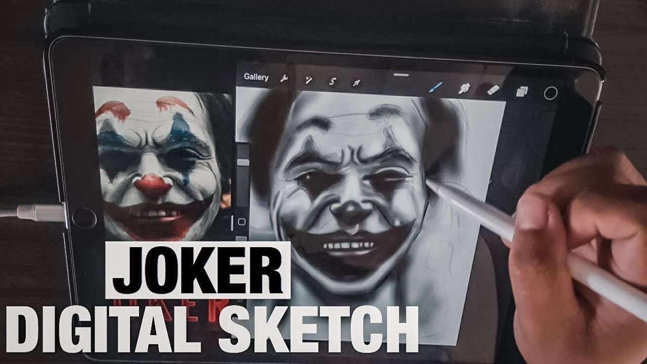 Drawing the Joker - Joaquin Phoenix [Digital Speedpaint] - YouTube