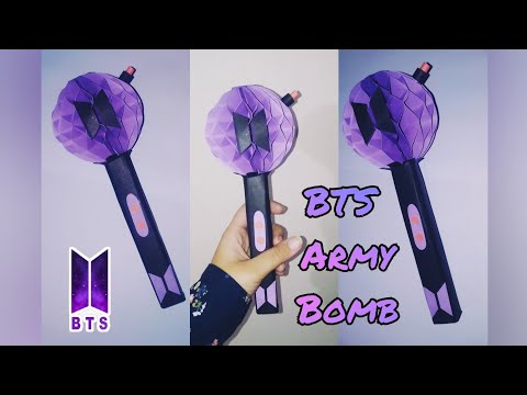 DIY BTS Army bomb💜Origami BTS lightstick/ how to make Origami army bomb/ diy lightstick/ bts crafts#
