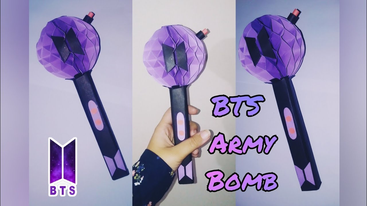 DIY BTS Army bomb💜Origami BTS lightstick/ how to make Origami army bomb ...