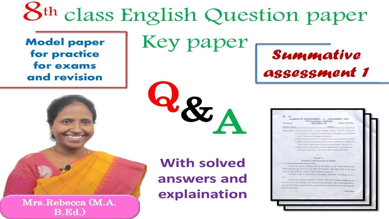 8th Class English SA 1 Key Paper Question Paper Sample Model Paper For 8th-class-english-sa-1-key-paper-question-paper-sample-model-paper-for