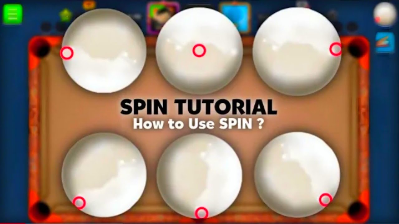How to use SPIN in 8 Ball Pool (cue ball spin tutorial) - YouTube