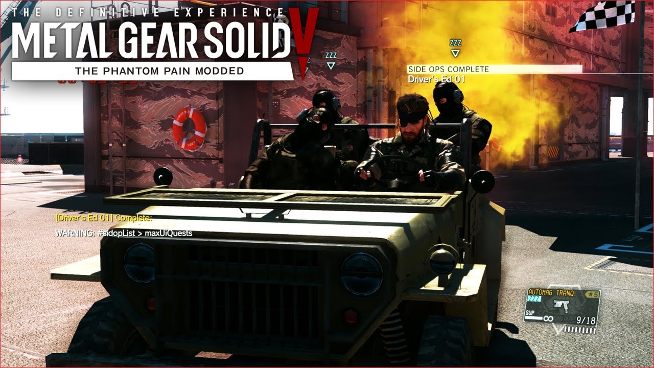 Driver's Ed Side OP (Cut Content Restored Mod) MGS 5 Modded - YouTube
