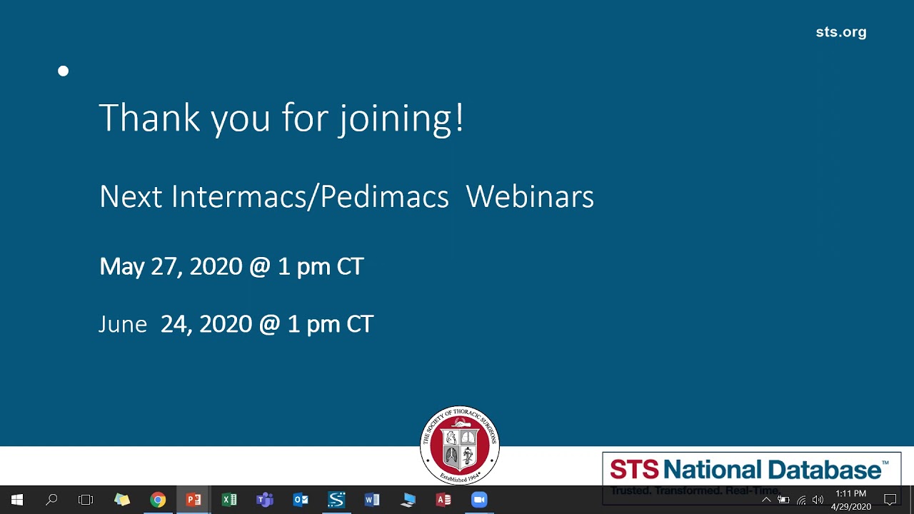 Intermacs User Group Call, April 29, 2020 - YouTube
