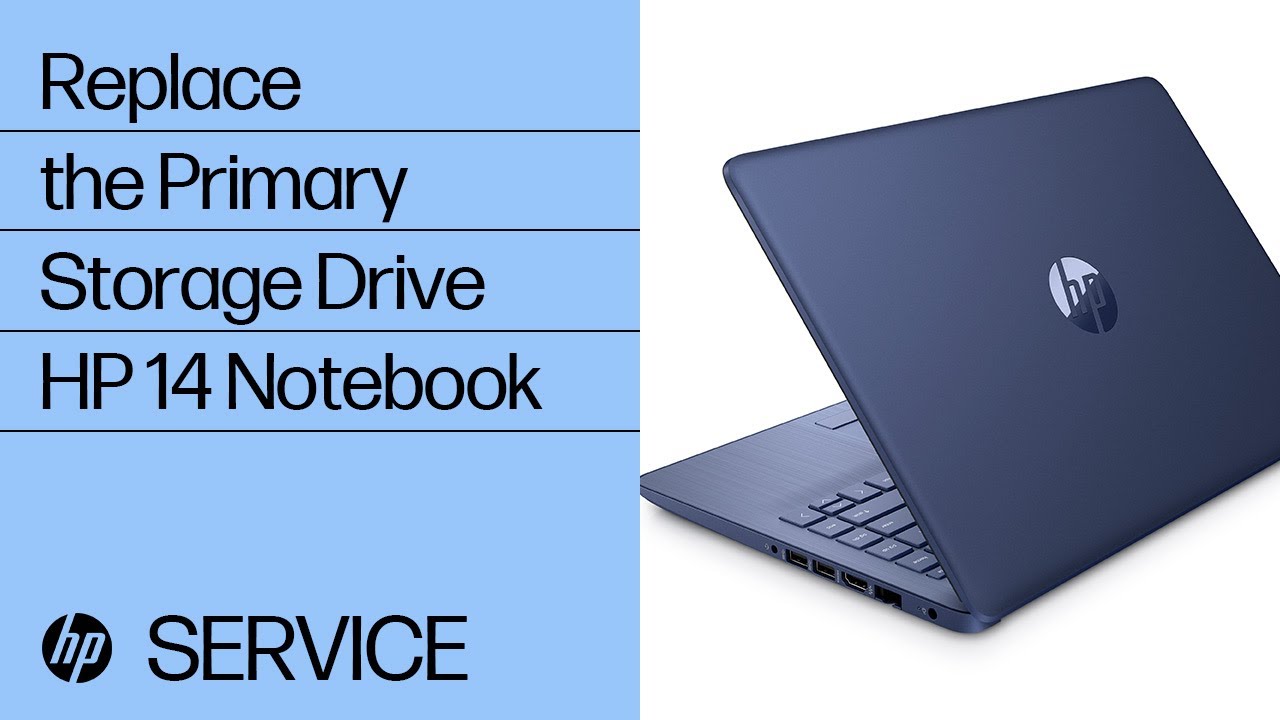 Replace the Primary Storage Drive | HP 14 Notebook | HP Support - YouTube