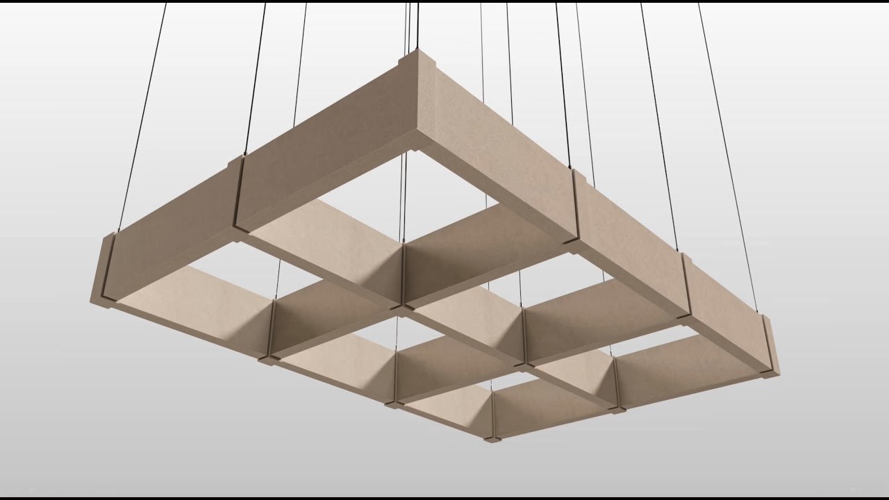 Kirei Matrix Grid Architectural Acoustic Ceiling System - YouTube