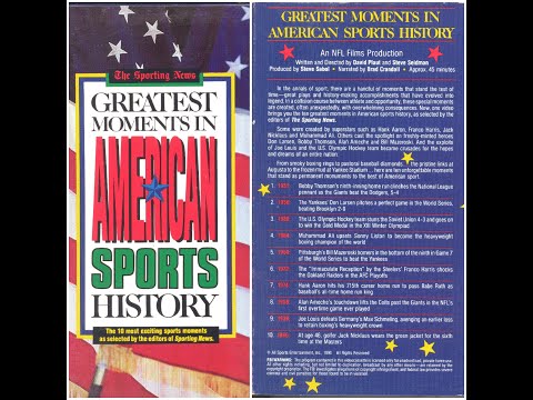 The Sporting News Greatest Moments in American Sports History VHS 1990 NFL Films