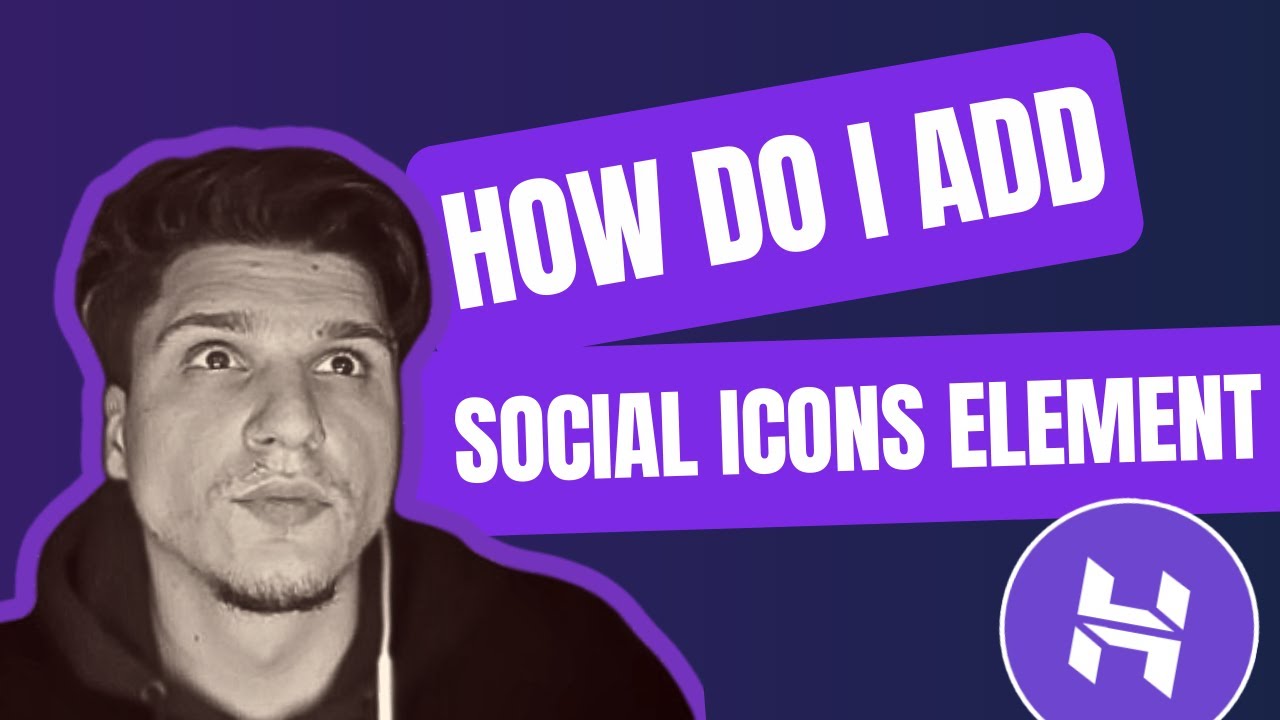 How Do I Add Social Icons Element Hostinger Website Builder - YouTube