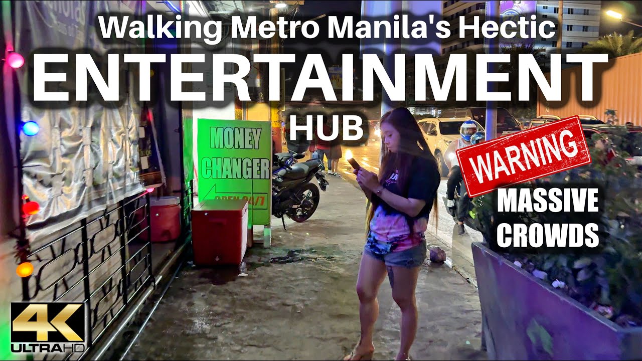 Walking Through Massive Crowds in a Metro Manila Entertainment City Hub ...