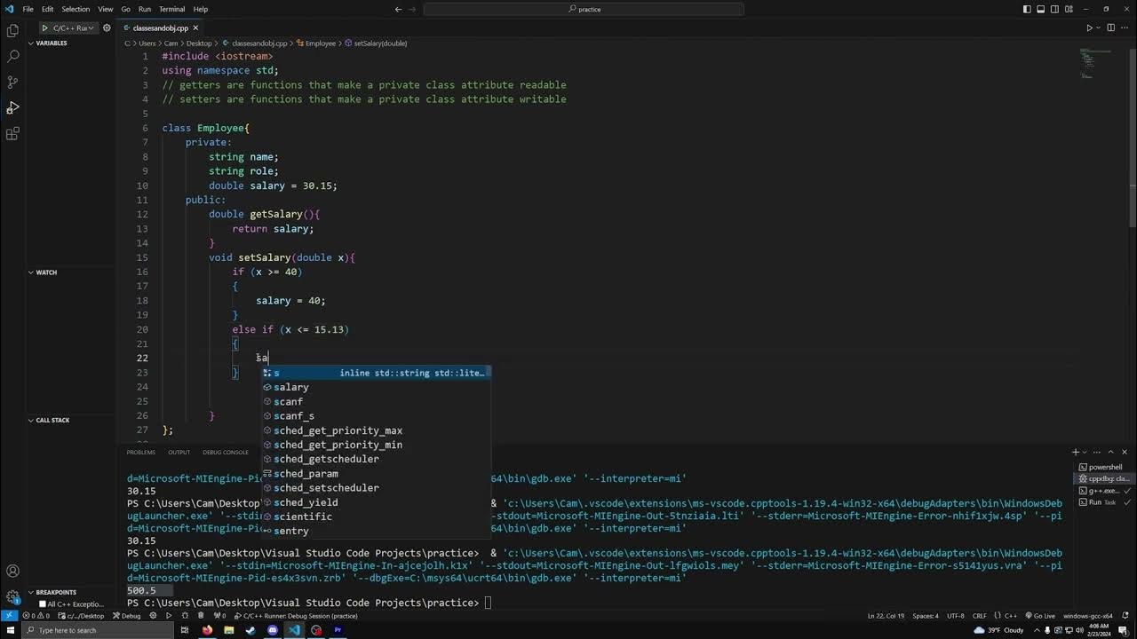 Setters and Getters (Classes and Objects part 3) - YouTube