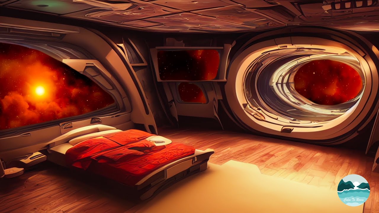 Spaceship Sleeping Quarters | 5 Hours White Noise Sleep Sounds ...