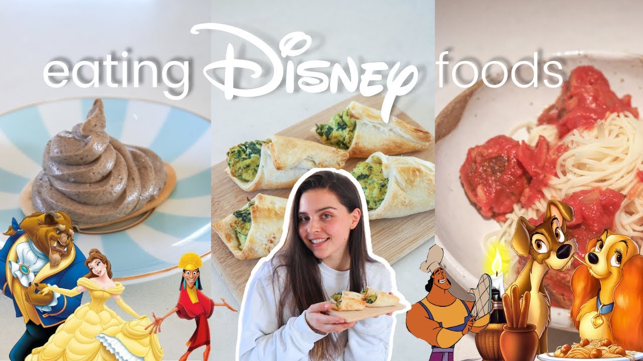 24 hrs eating food from DISNEY movies // *plant-based versions* - YouTube